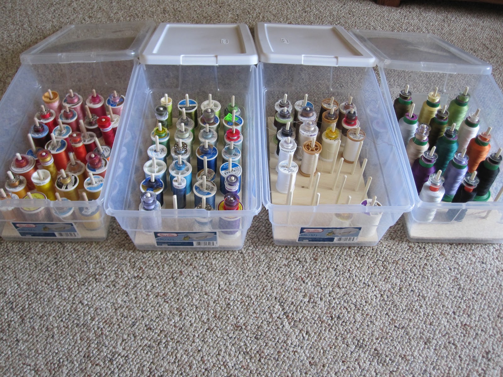 Solar Threads: Sharpie Experiment Continued, and More Thread Storage