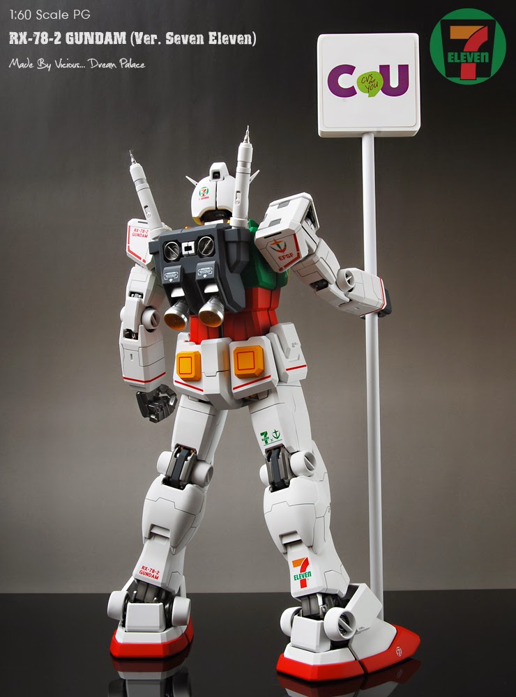 GUNDAM GUY: PG 1/60 RX-78-2 Gundam 7-Eleven Ver. - Customized Build
