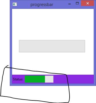 Use of ProgressBar in WPF also add it in Status bar with animation effect