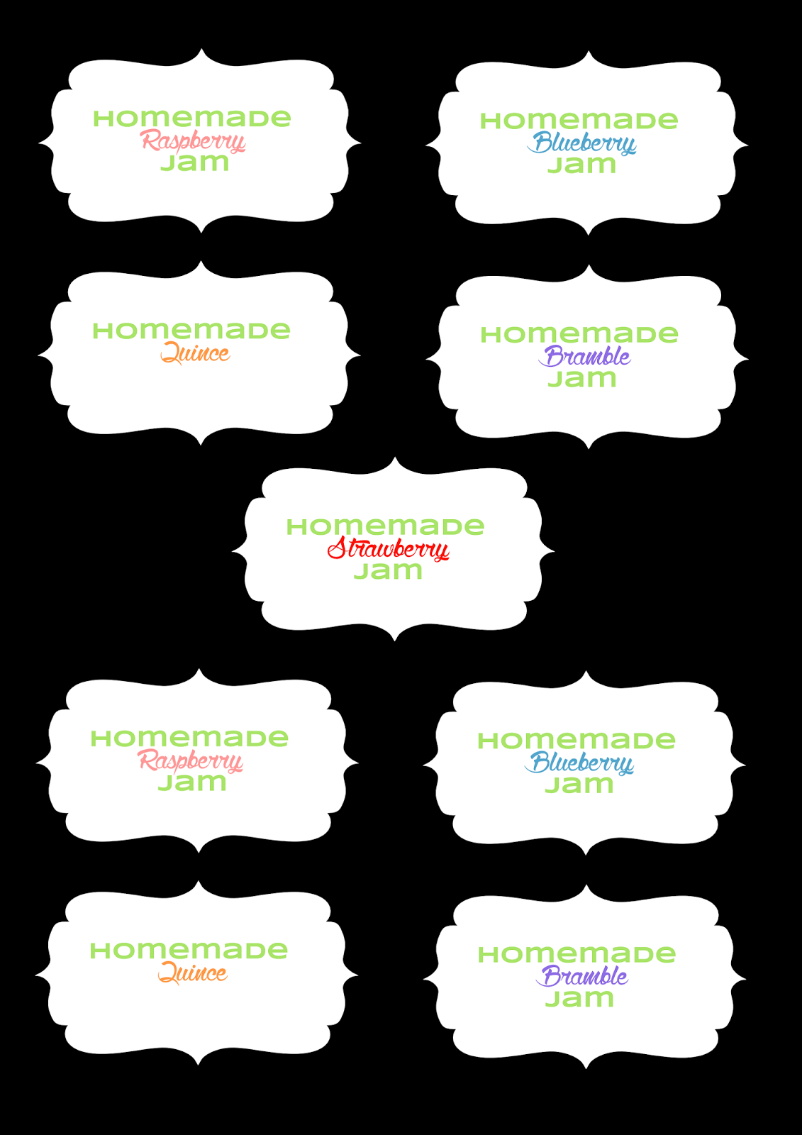 House Of Sneyd: Free Printable Homemade Jam Labels