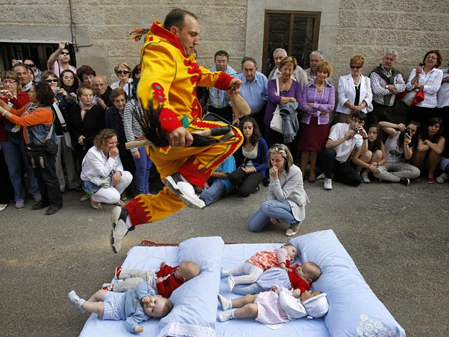 Unique Festivals in the World: Baby Jumping, Spain