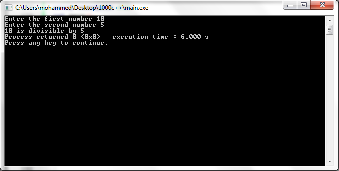 Programmers Area C Program To Check Whether The Given Number Is Divisible By Another Number