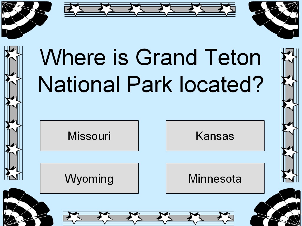 Student Survive 2 Thrive: American National Parks and Monuments Trivia Game