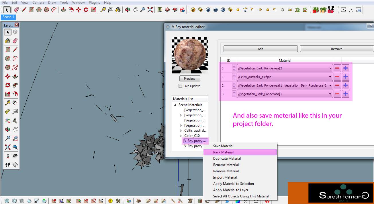 SKETCHUP TEXTURE: TUTORIAL VRAY1.6 for SKETCHUP Mesh workflow