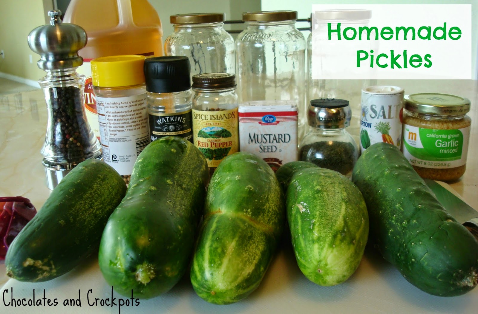 Chocolates and Crockpots: Homemade Pickles