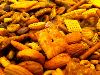 you should make this: Texas Trash Snack Mix