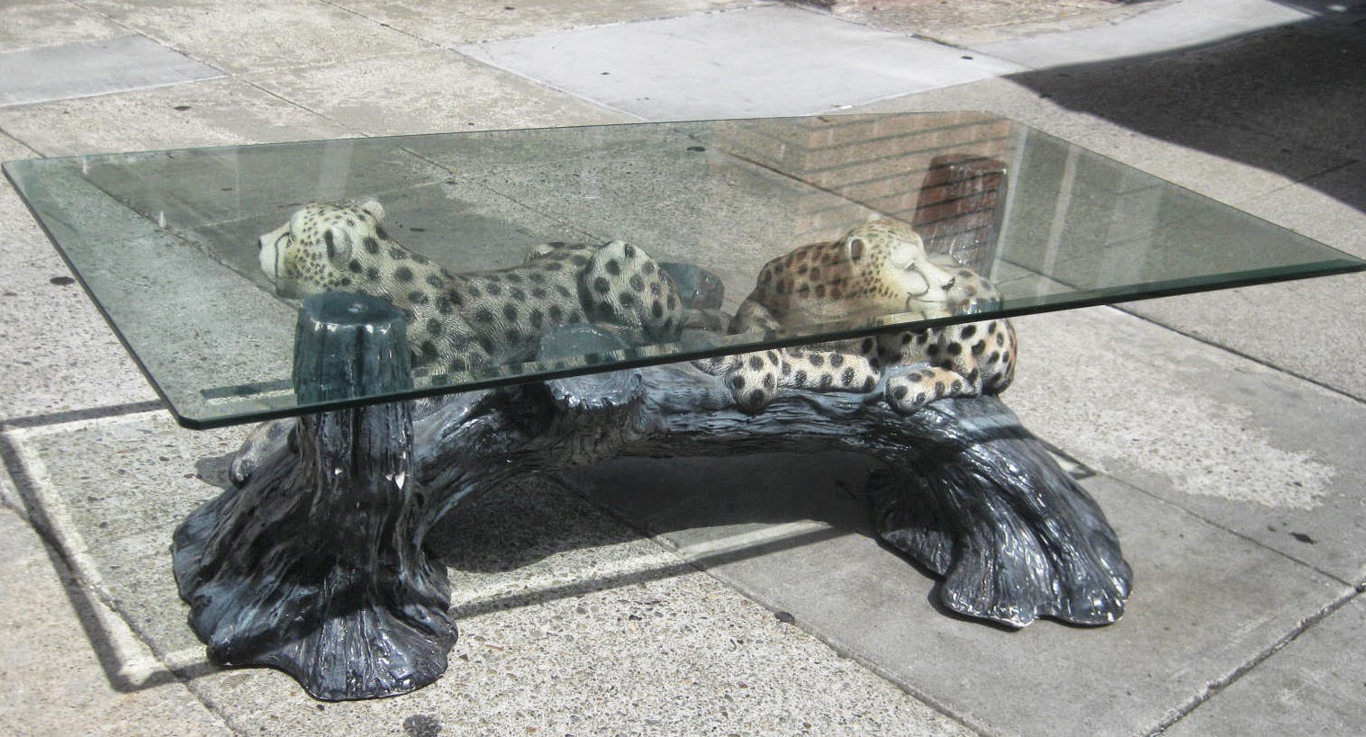 UHURU FURNITURE & COLLECTIBLES: SOLD - Cheetah Table Set - $125