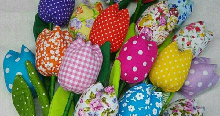 Cara Mudah Membuat Bunga Tulip dari Kain Perca - Neni Triani