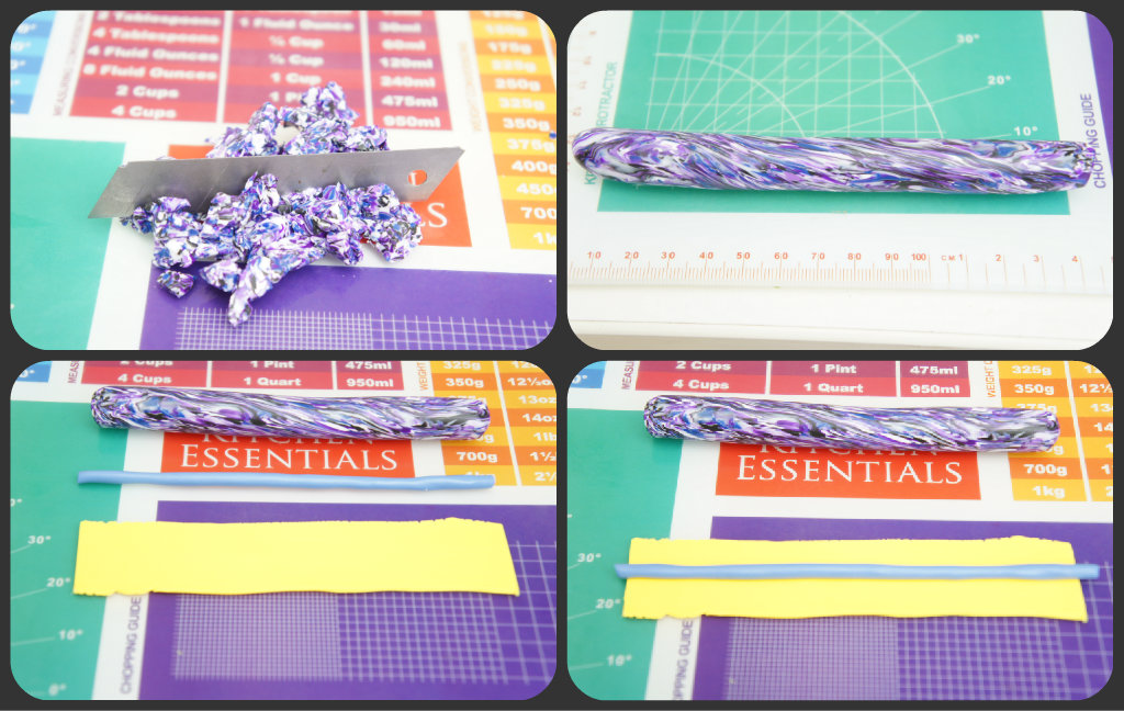 GK Design: Tutorial "How to make a cane from scrap polymer clay"