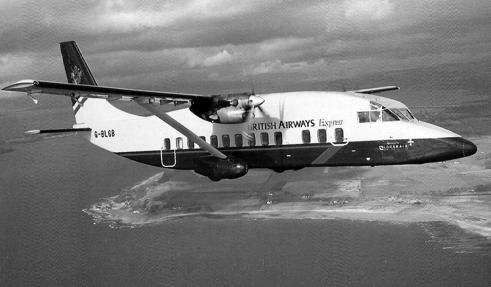 Tour Scotland: Old Photograph Loganair Plane Flying Over Orkney Islands ...