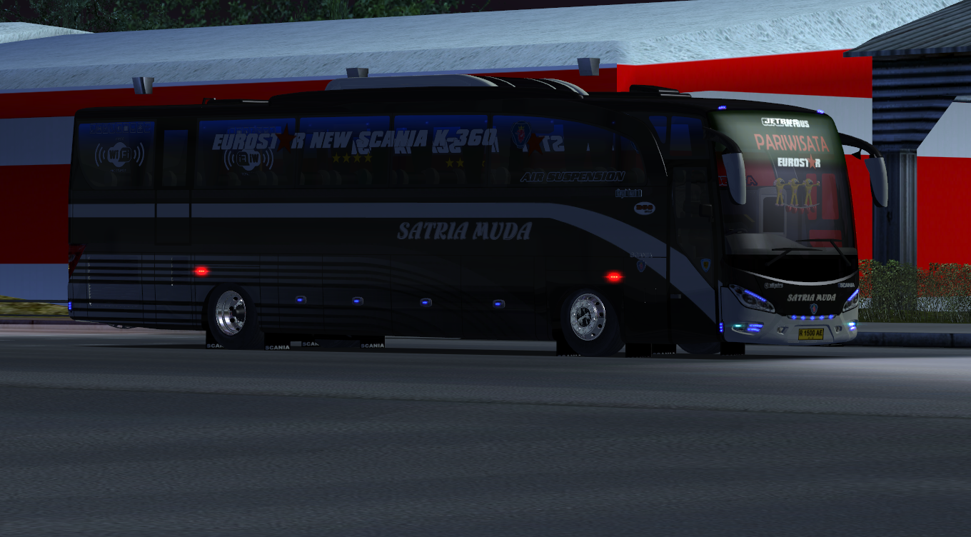 √ Livery Satria Muda Scania K360 Jetbus V3 - Livery Maleo