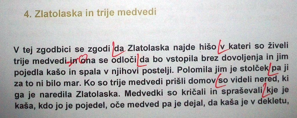 Pravopisne vaje: 14. pravopisna vaja