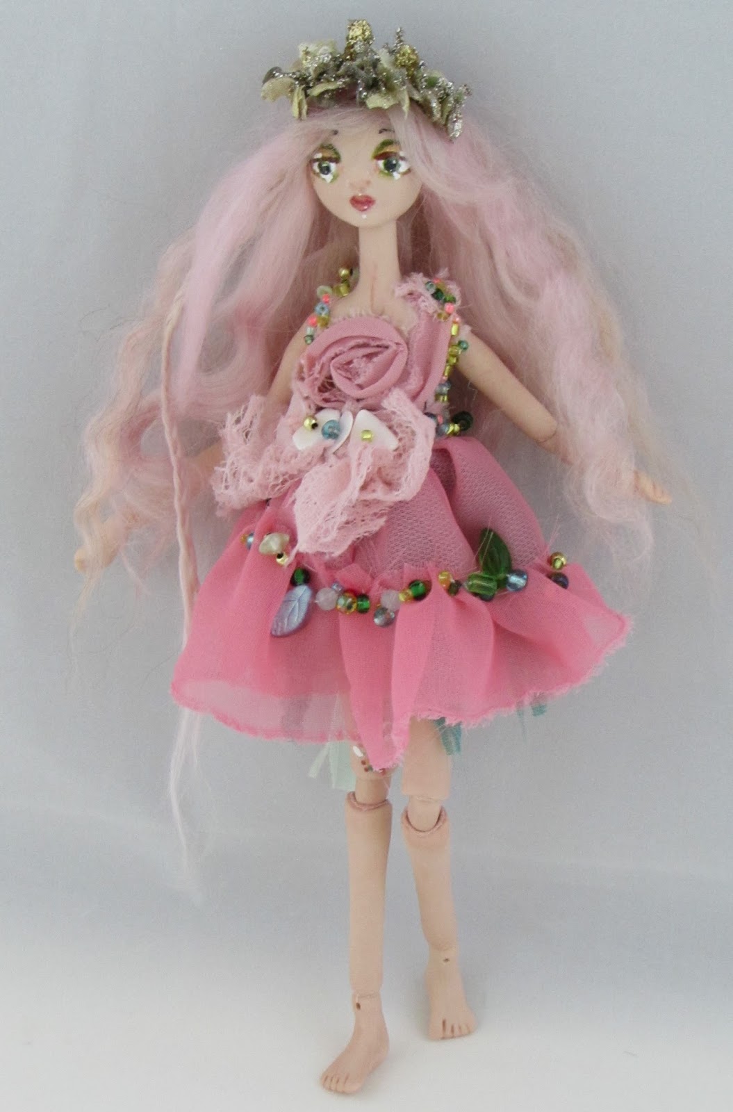 KAERIE FAERIE: DAWN 8 INCH PORCELAIN PUPPET DOLL