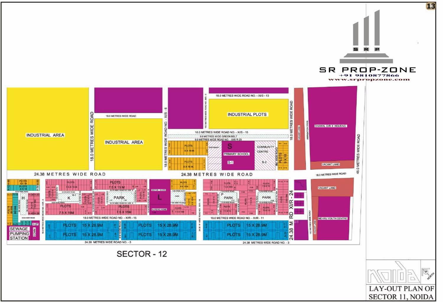 Layout Plan of Noida Sector-11 HD Map - Ecotech Industry [Industrial ...