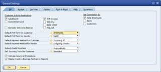 General Setting SAP Business One - SAP business one