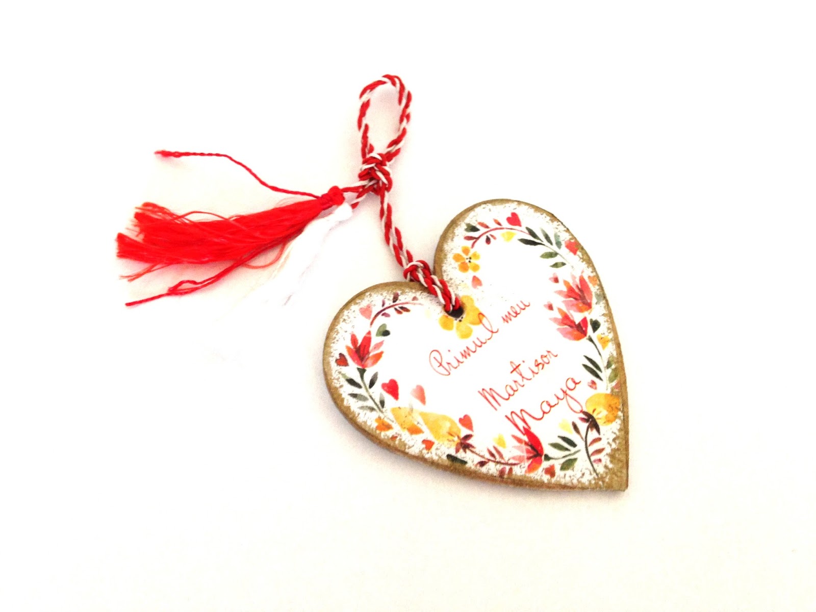 Primul meu Martisor inima personalizata - Le Cose Animate