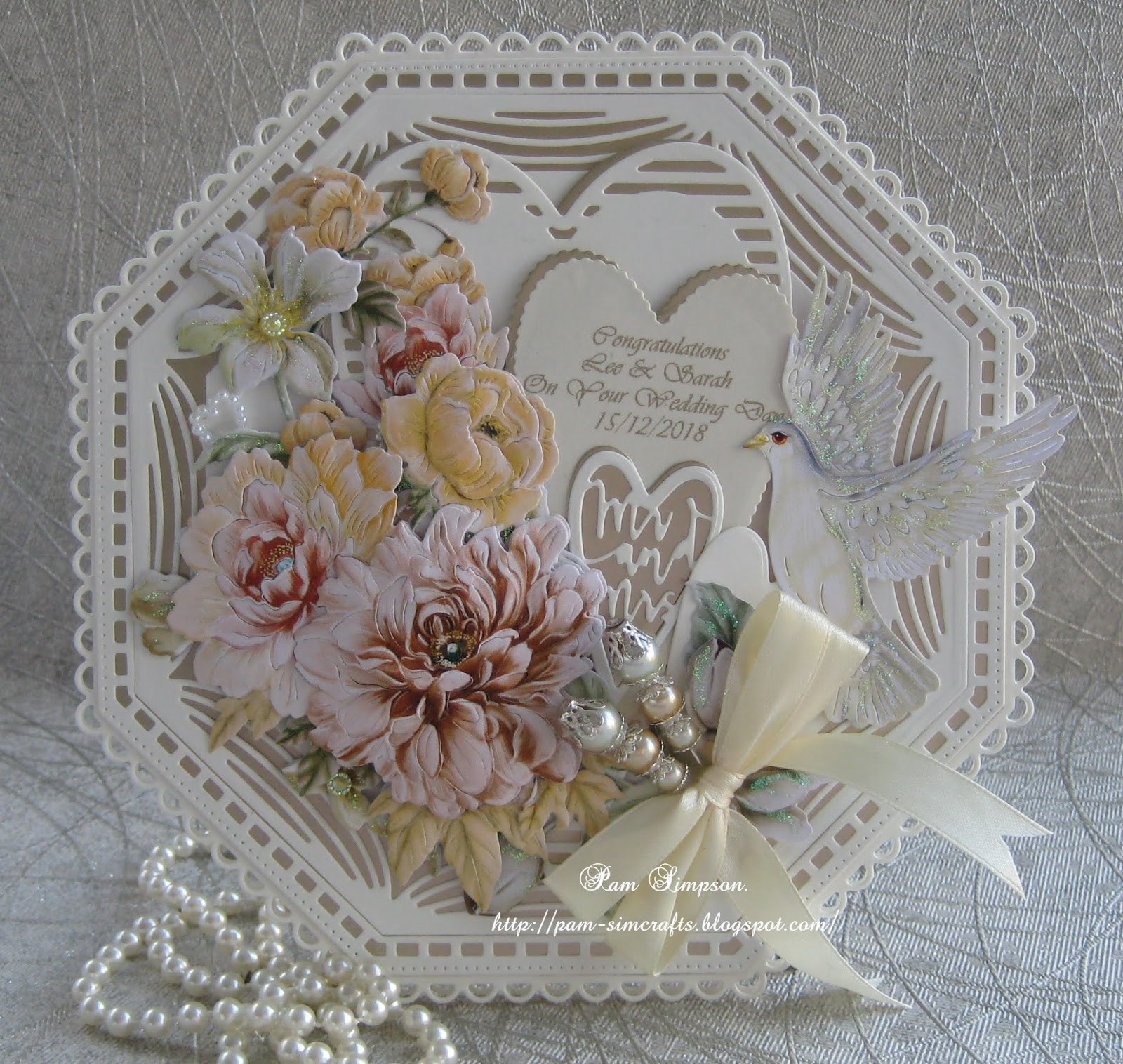 pamscrafts: Octagon ..Wedding Card..
