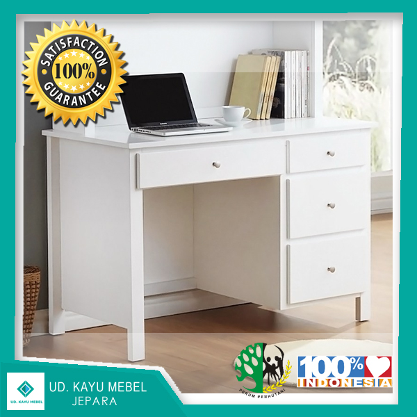 UD KAYU MEBEL: MEJA KERJA MINIMALIS PUTIH