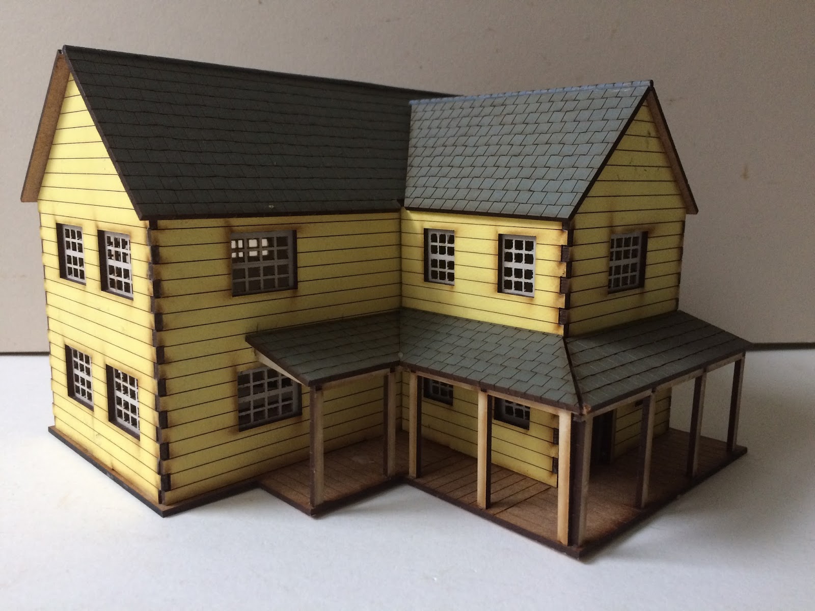 Empires At War Blog: 28mm OLD WEST YELLOW CLAPBOARD BUILDING