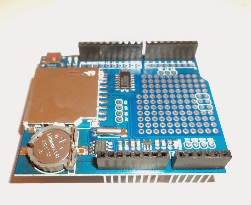 Loja Brasilrobotics : Shield RTC + entrada SD para arduino R$29,00