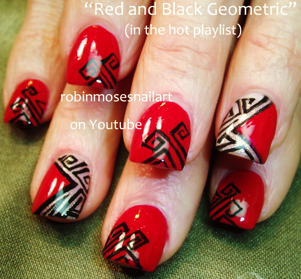 Nail Art by Robin Moses: Trash Polka Nails for halloween! Punk Rock ...