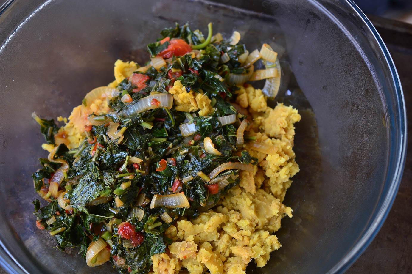 Greedy Girl : Callaloo and sweet potato cakes