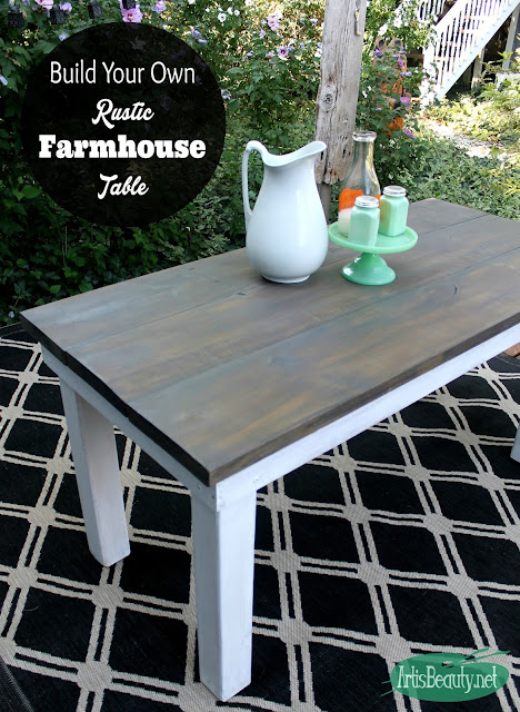 ART IS BEAUTY: How I built a Vintage Rustic Farmhouse table for FREE!
