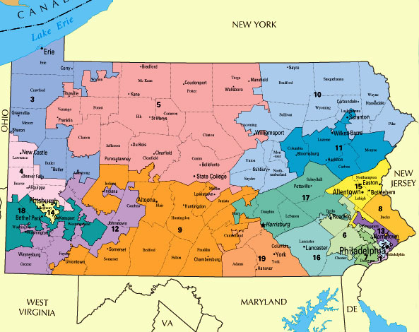 AP Government Blog: PA's Congressional Districts