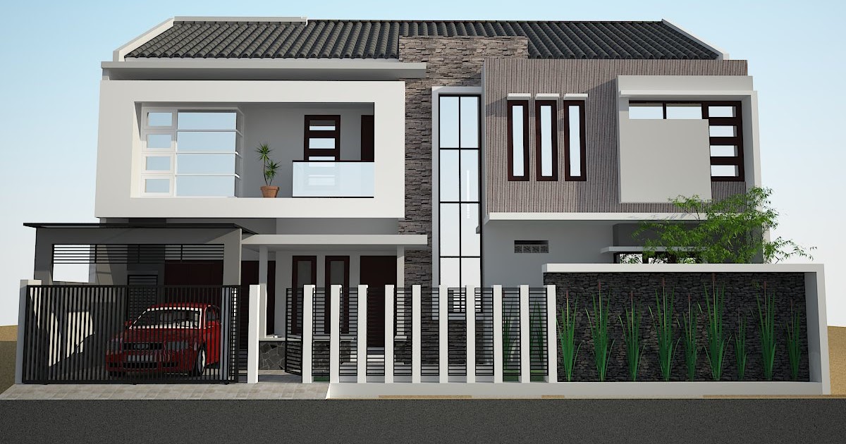 20 Contoh Desain Fasad Rumah Minimalis Modern - Jurnal Arsitektur