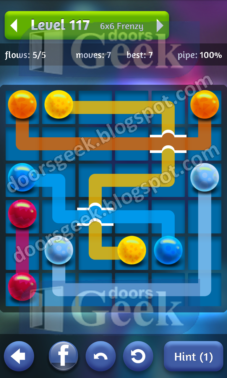 Flow Frenzy Bridges [6x6 Frenzy] Level 117 ~ Doors Geek