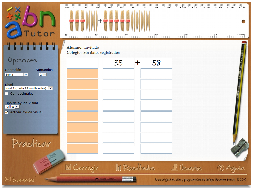 LA MINA .... 3º de PRIMARIA: TUTOR ABN - SUMAS, RESTAS Y MULTIPLICACIONES