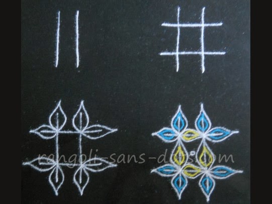 Easy rangoli designs - beginners