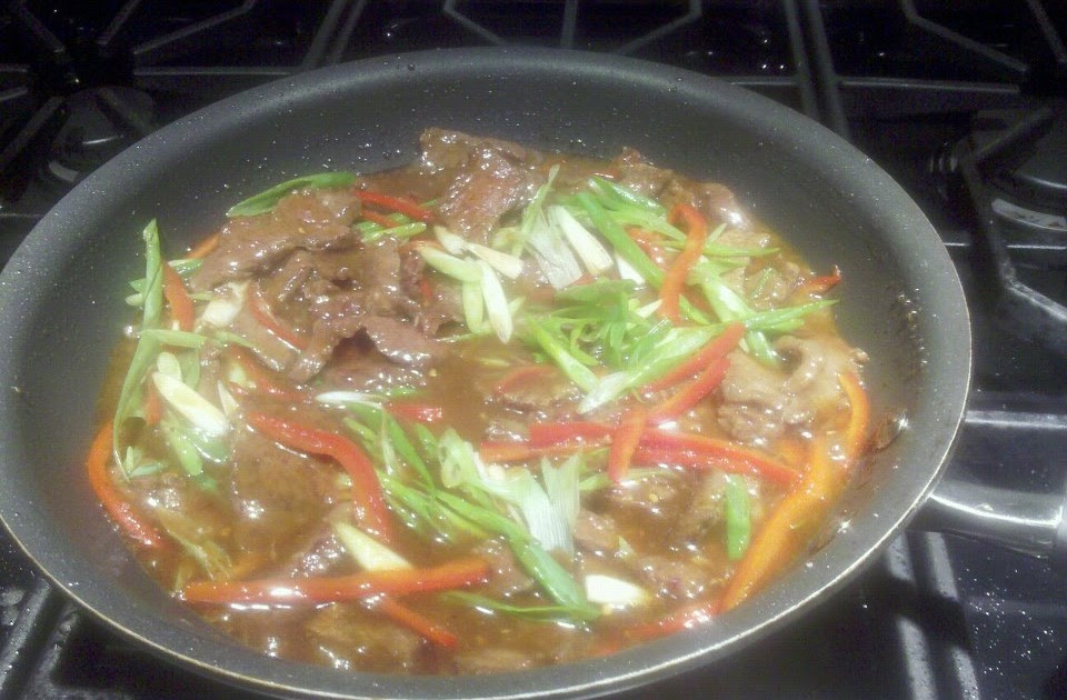 GB Recipe FIle: Spicy Hunan Beef with Scallions and Sweet Red Peppers