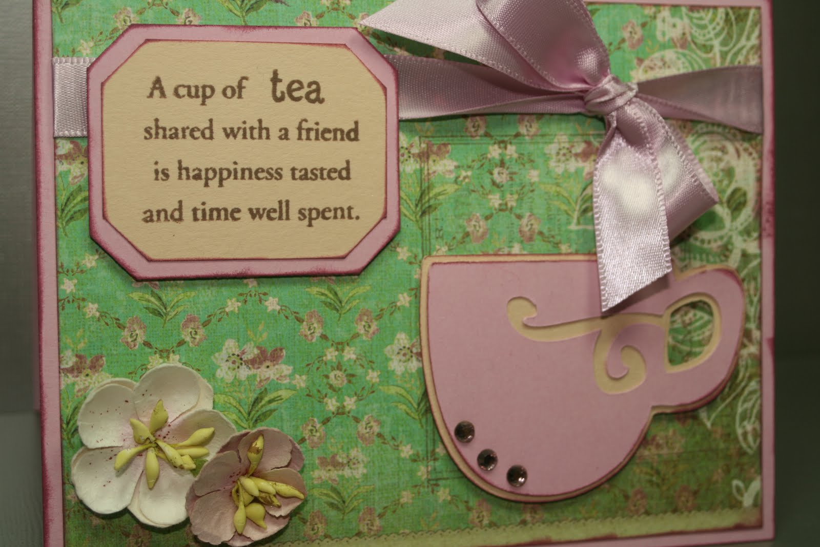 In the Pink, Designs by Cathryn: Tea Cup Card