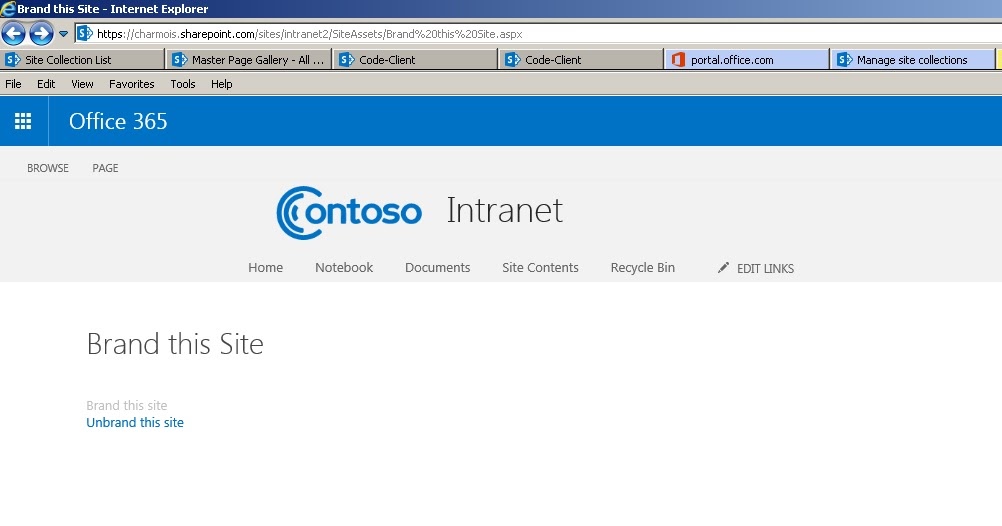 Azure & Co: Branding a SharePoint Online team site using the SharePoint JavaScript Object Model