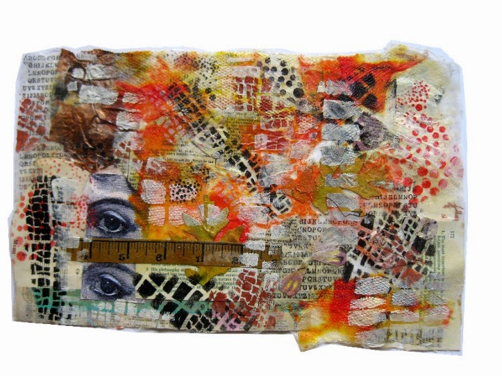 Lisa's Collage Stuff Blog: Stenciled Crazy Paper