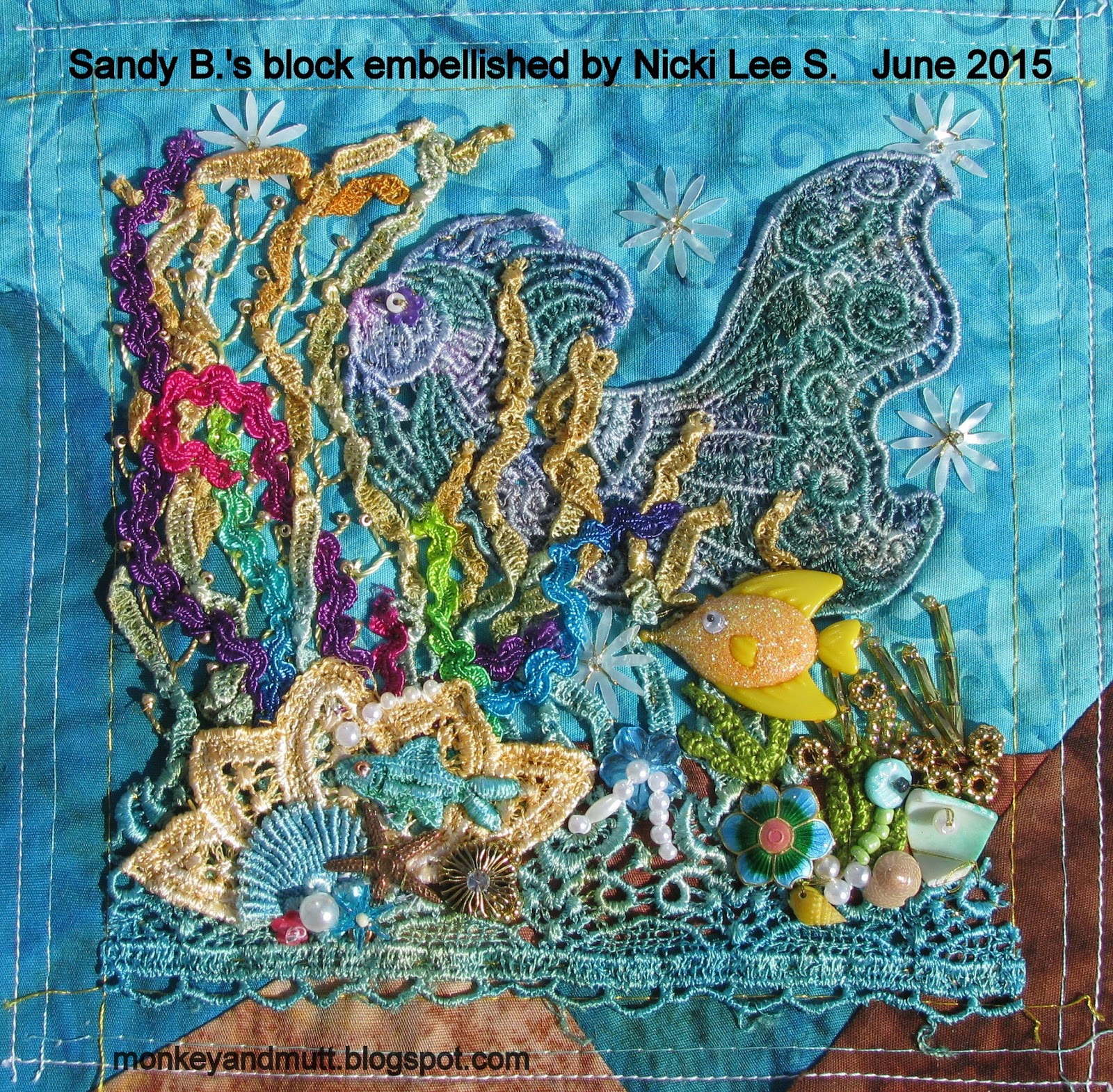 Hand Stitched Treasure: CQI Under the Sea Round Robin - Sandy B.'s Bare ...