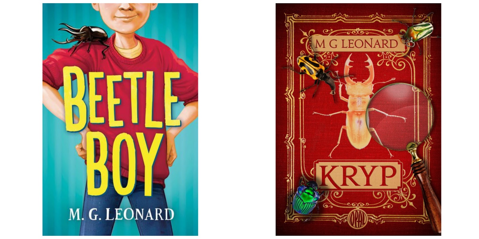 Momo celebrating time to read: Beetle Boy by M G Leonard