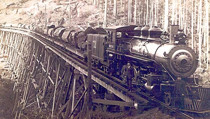 Historical Photos: 1800's Photos: Logging, trains and spiked suits.