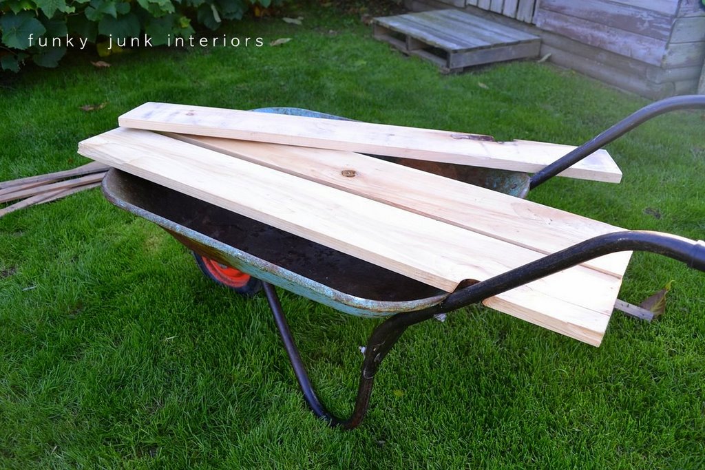 31 Days Blog to Biz - a GUTSY wheelbarrow coffee table projectFunky ...