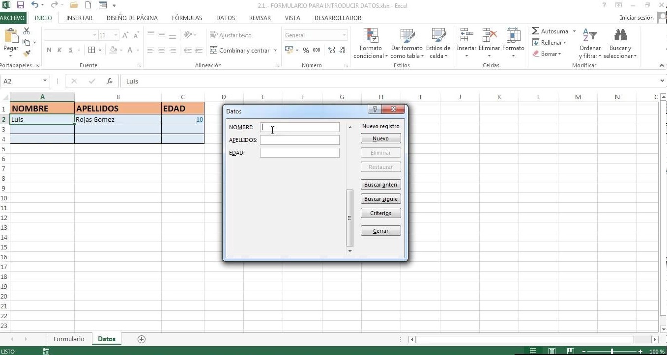 Computación: Lección 1: Excel-Programación orientada a objetos