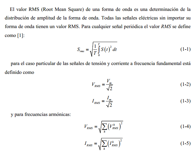 ARMONICOS: Valor RMS