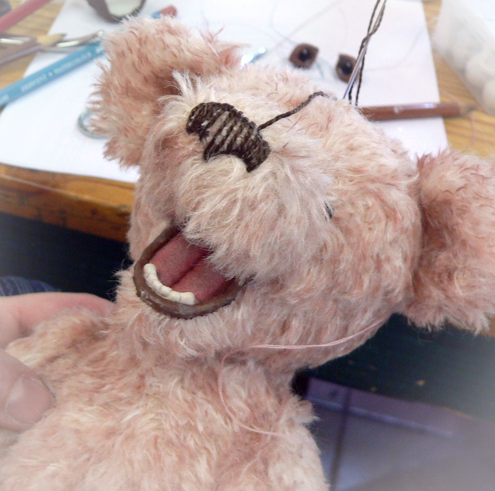 Megan's Tiny Treasures: Nellie - Open Mouth Teddy Bear Workshop