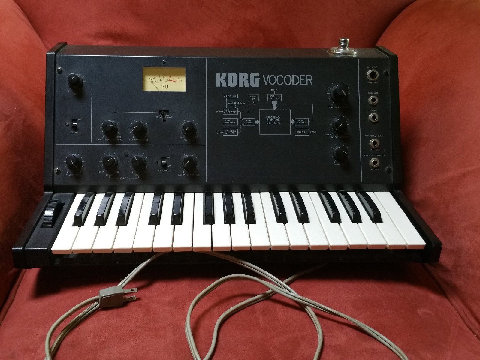 MATRIXSYNTH: Vintage KORG VC-10 Music Keyboard Synthesizer Vocoder SN ...
