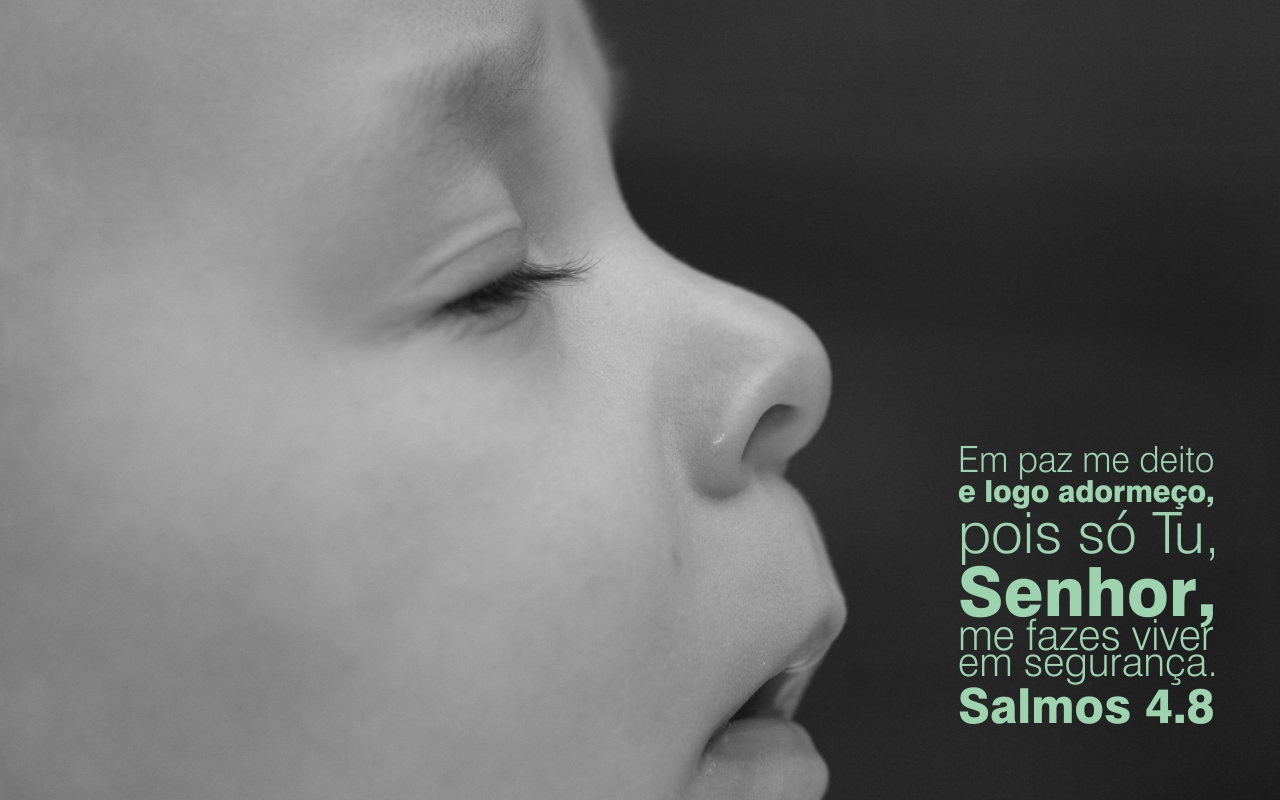 Wallpaper e Arte Cristã: Wallpaper "Salmos 4.8" / "Psalms 4.8"