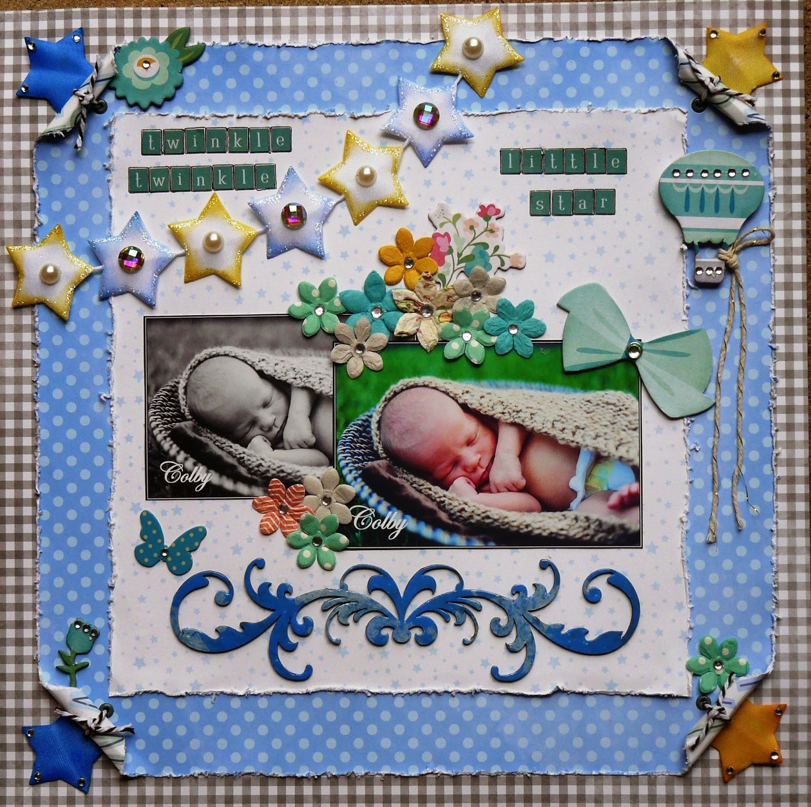 The Crafty Scrapper: Twinkle Twinkle Layout with Ginger