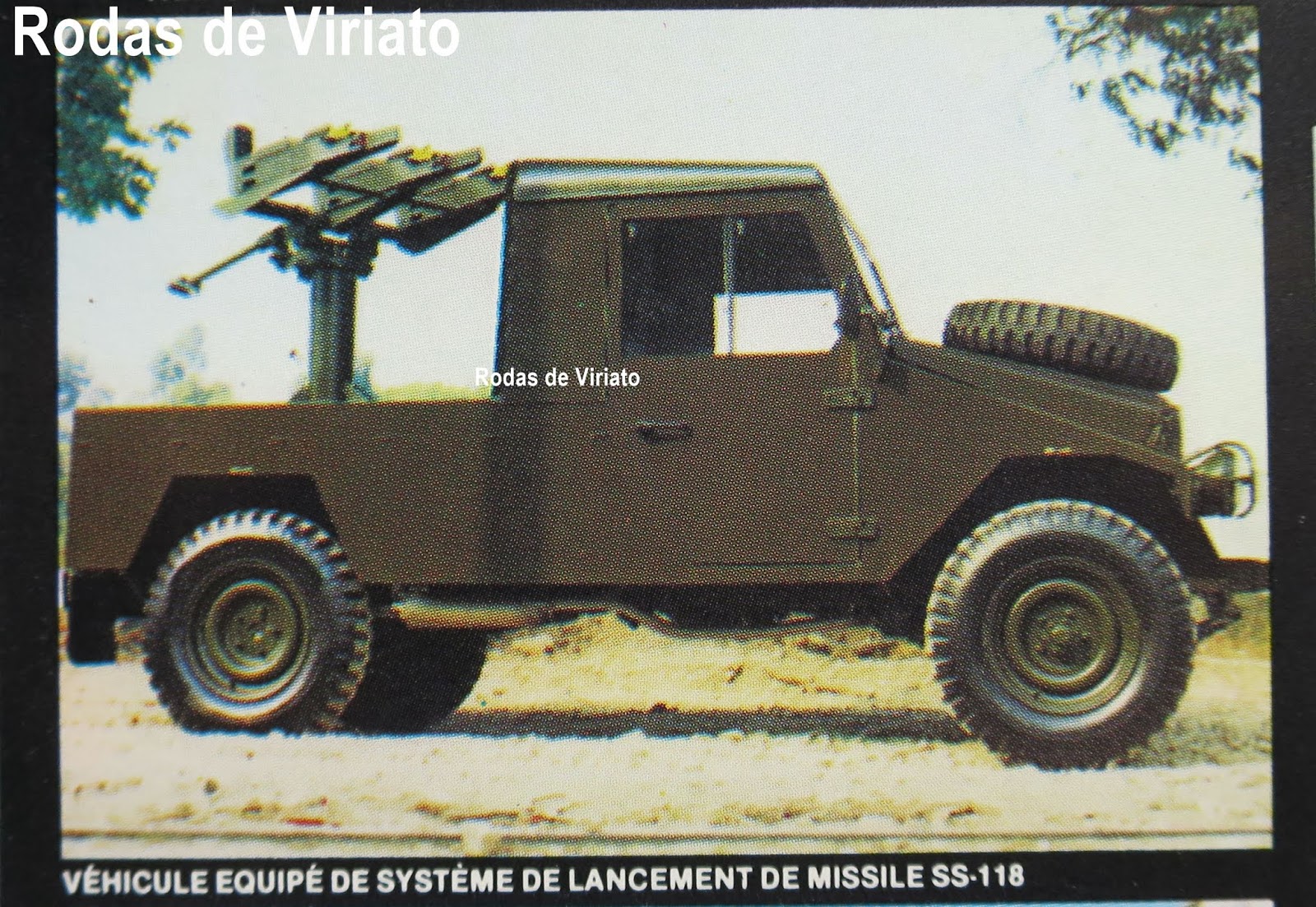 Folheto com jipes UMM Alter - Gama militar míssil SS-118 [42 anos UMM]