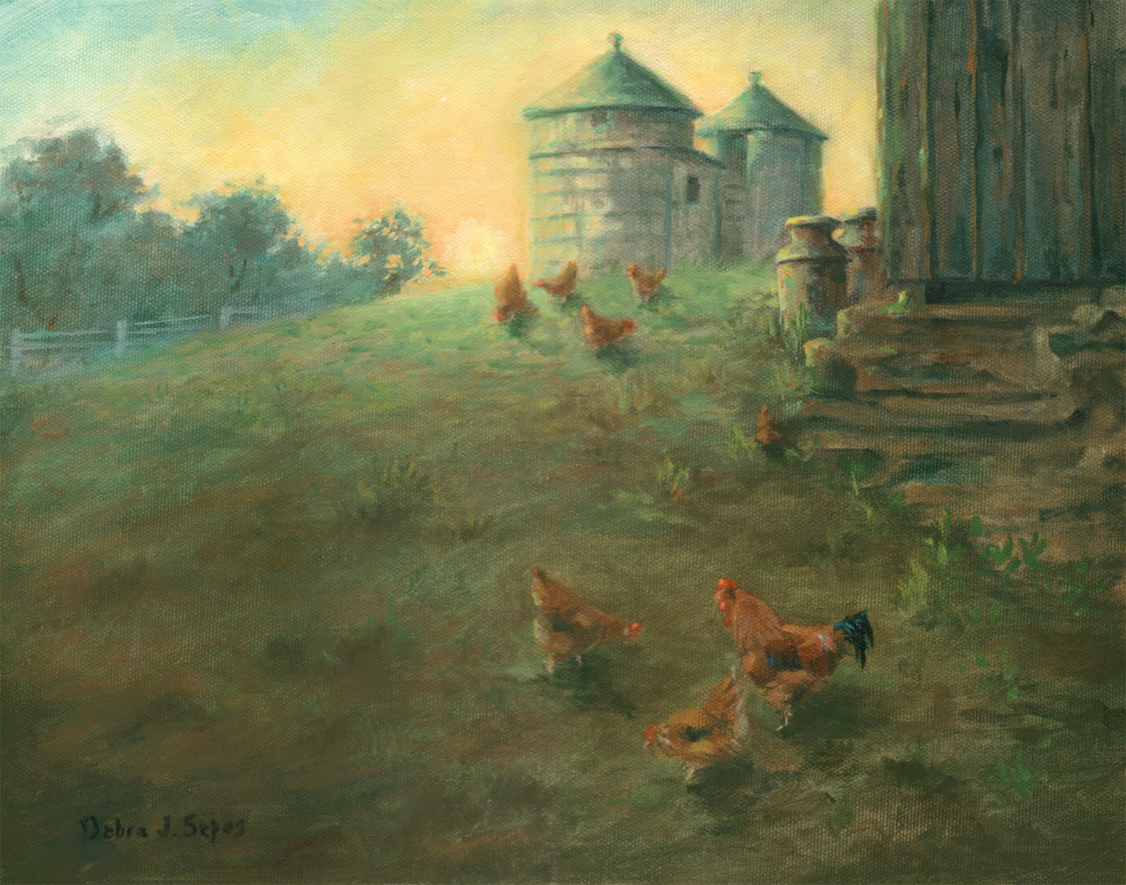 DEBRA J. SEPOS ART: Sunrise On Chicken Hill