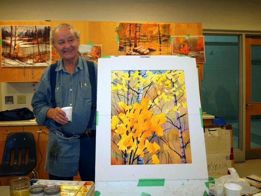 The Waterfront: Jake Mol paints a fall scene