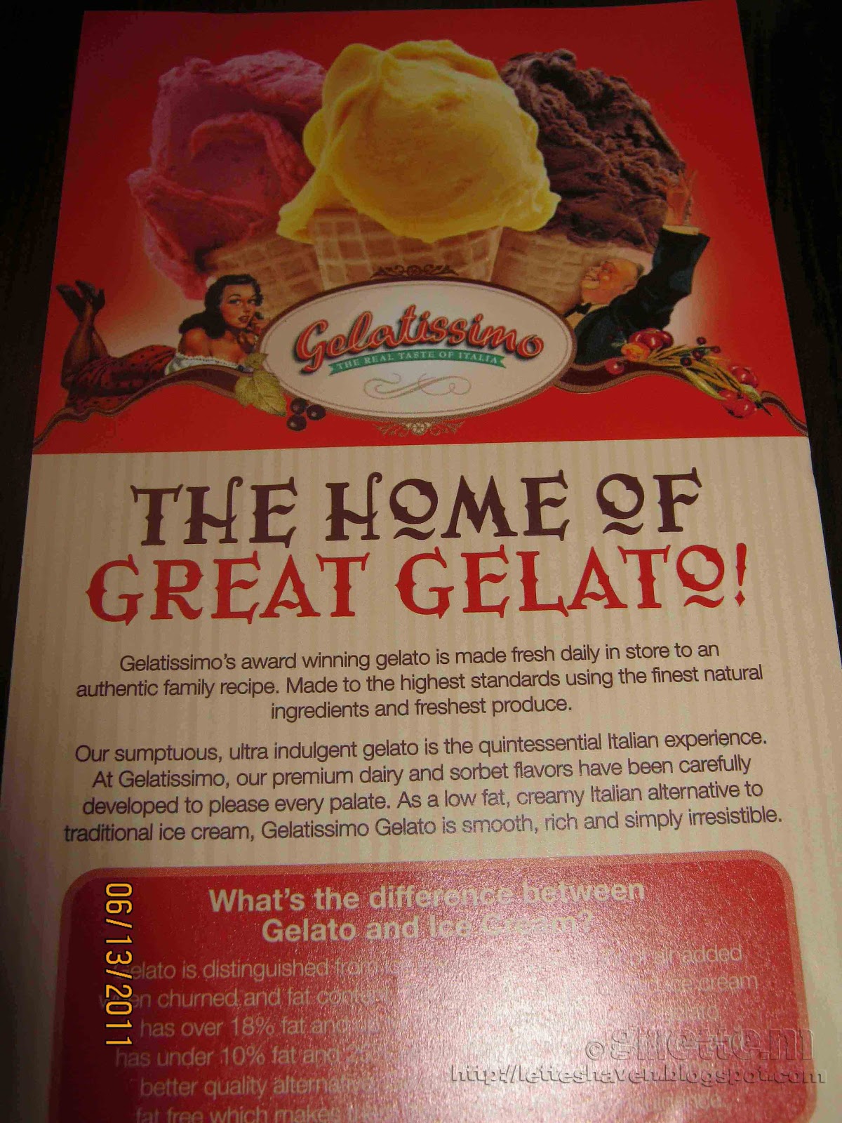 Lette's Haven: Il Mio Primo (My First) Gelato